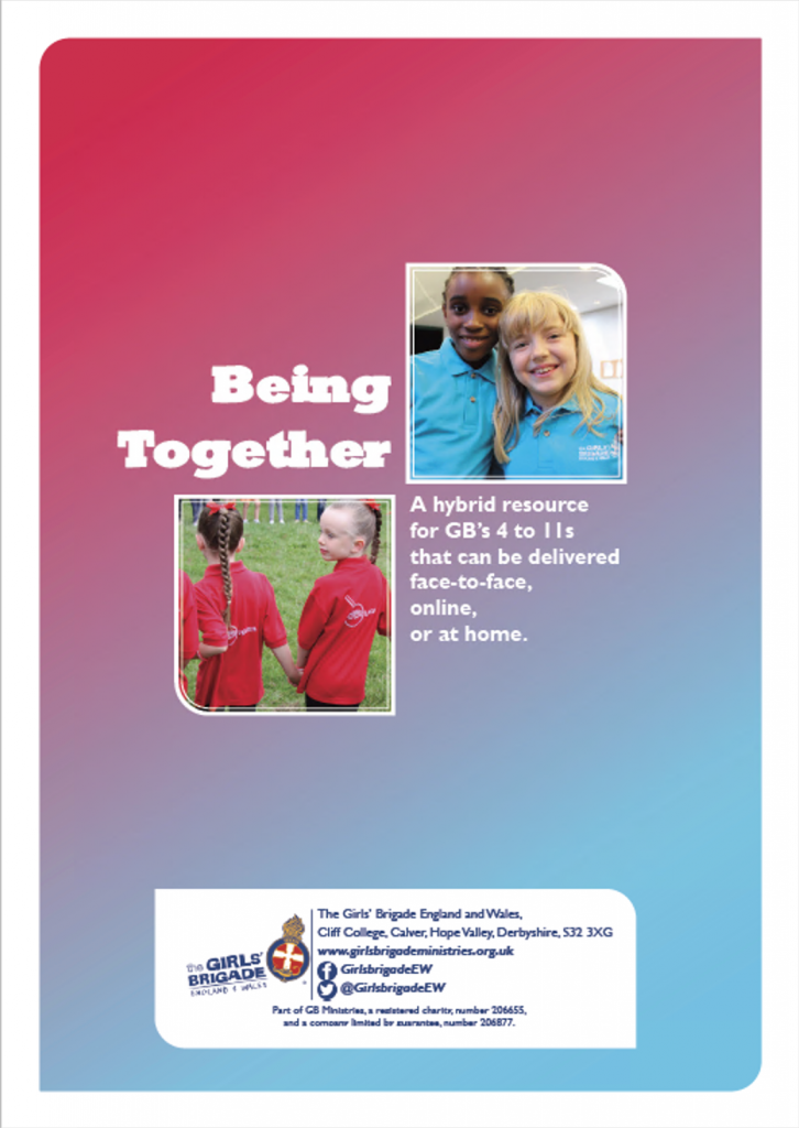 Being Together resources launched | Girls' Brigade Ministries
