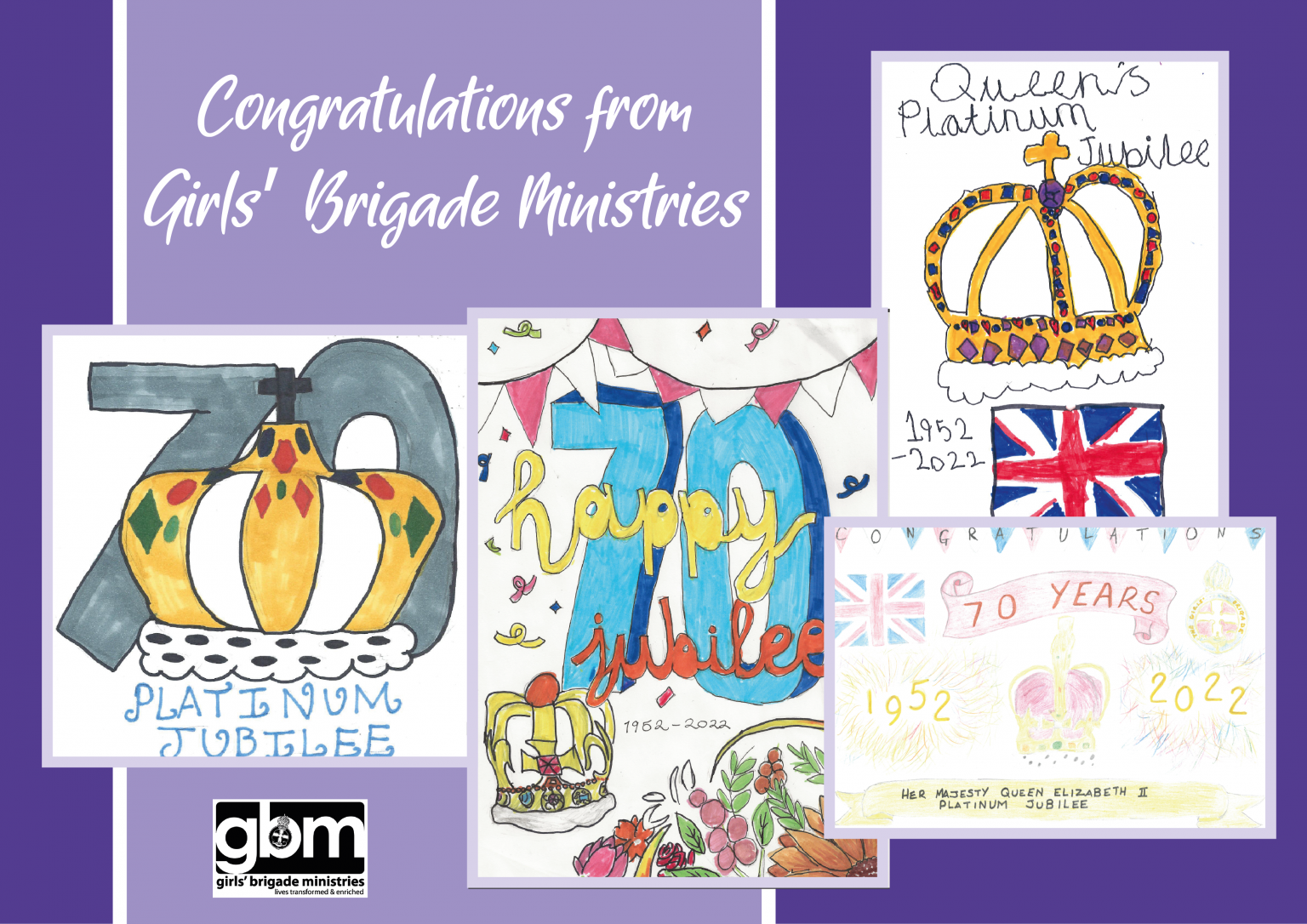 Platinum Jubilee card from Girls’ Brigade | Girls' Brigade Ministries